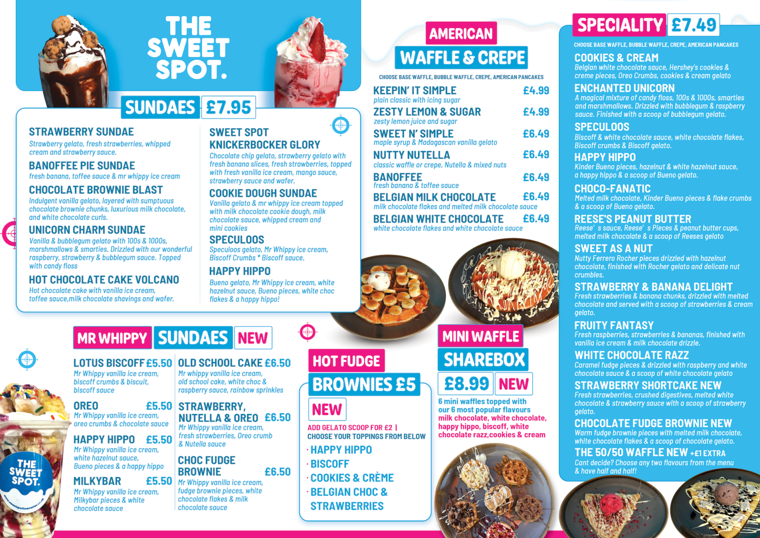 Our Menu - THE SWEET SPOT